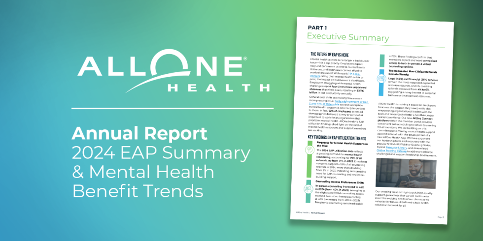 AllOne Health Releases Annual Report on EAP & Mental Health Benefits ...
